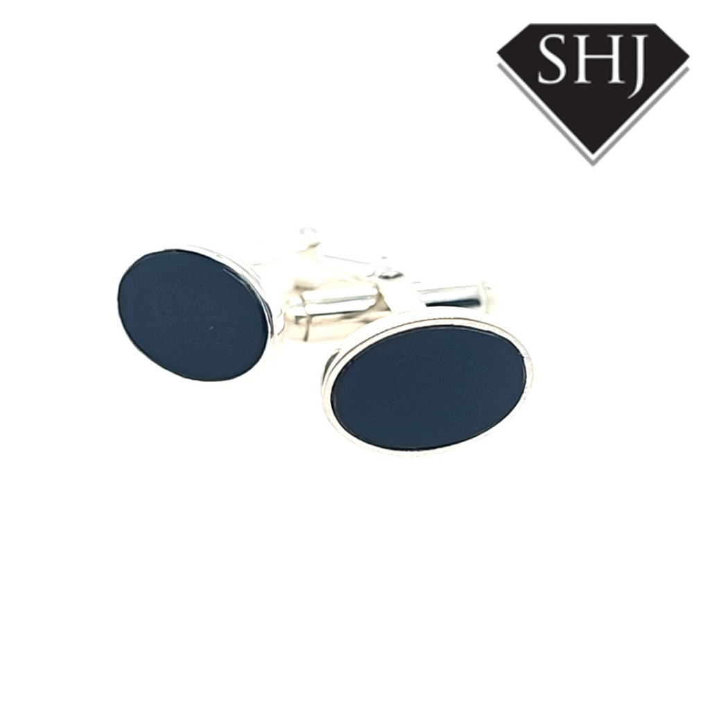 Steel Onyx Cufflinks Fred Bennett – Stephen Henderson The Jeweller