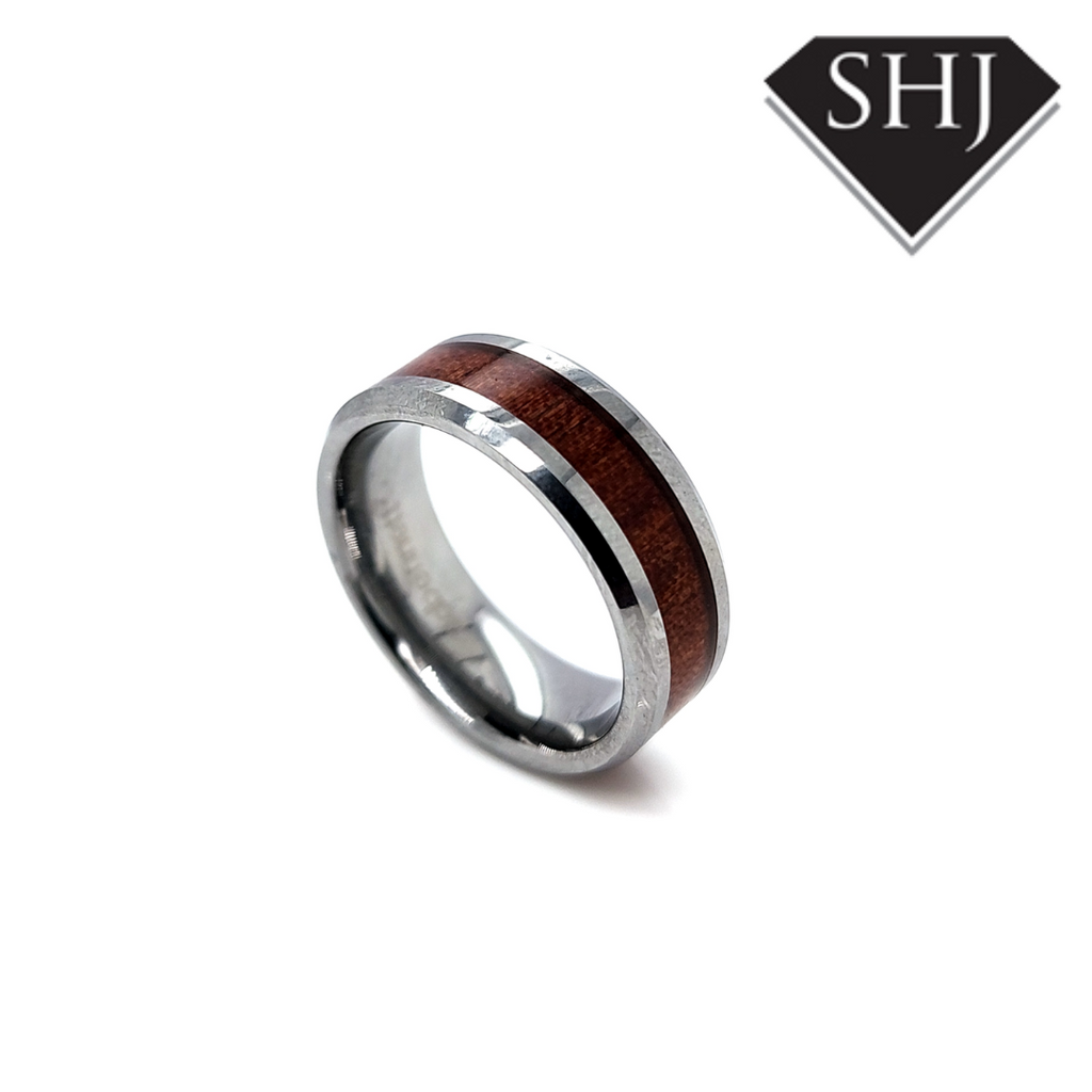 Tungsten/Brown Mens Ring – Stephen Henderson The Jeweller